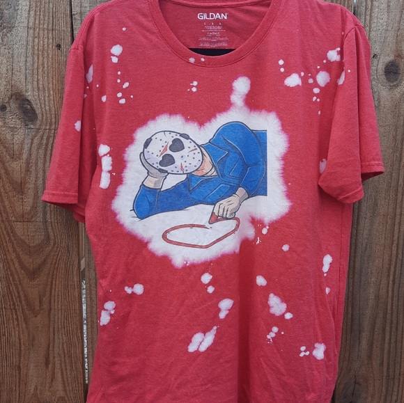 Gildan | Tops | New Halloween Bleached Jason Shirt | Poshmark